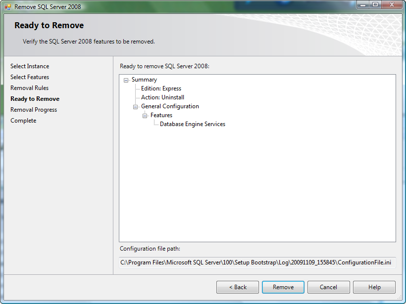 Uninstalling SQL Server 2008 R2 for SixBit Software - Knowledgebase - SixBit Software